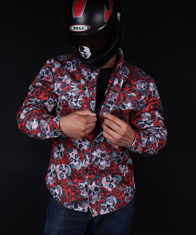 Road Armor™ Protective Biker Shirt - Mesh Plaid Flannel Shell, Kevlar ...